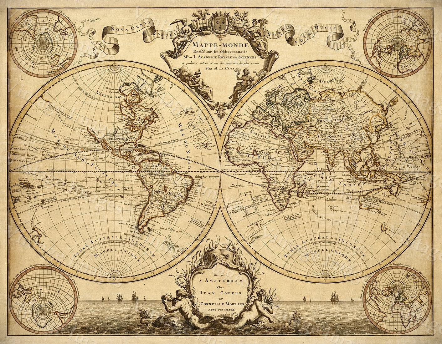 1720 Old World Map,World Map wall art, Historic Map Antique Style map ... 1720 Old World Map,World Map wall art, Historic Map Antique Style map ...