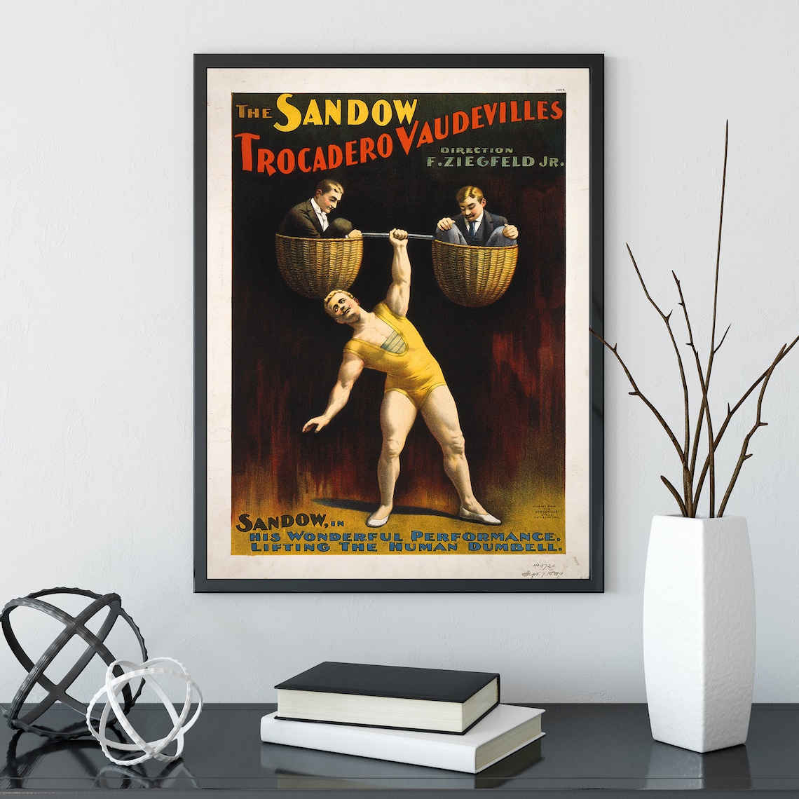 Sandow Strongman Poster 1894 – Vintage Gym Wall Art, Weightlifting ...