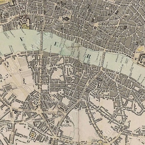 Vintage Historic London England 1807 Old Antique Style Map Fine Art ...
