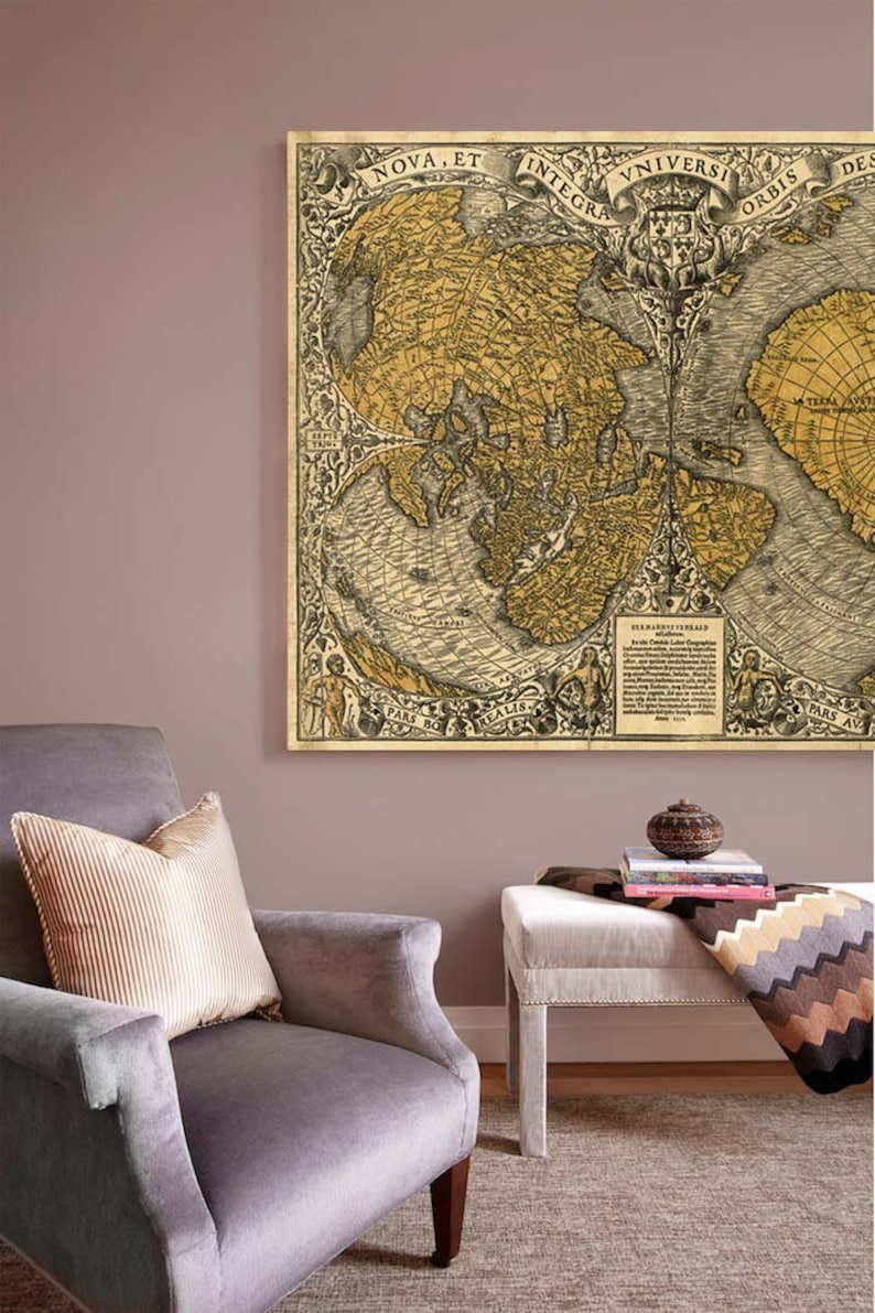 The Oronteus Finaeus Map of the World 1531 World Map Fine Art Print ...