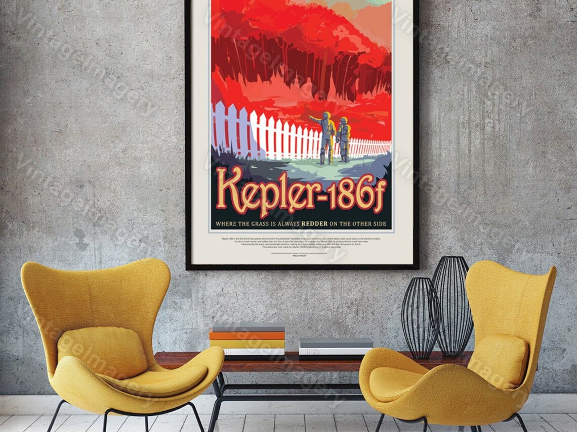Kepler-186f Poster 2016 NASA/JPL Space Travel Poster Space Art - Etsy