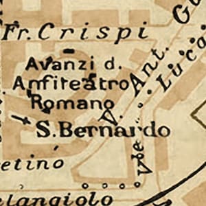 Old Map of Arezzo Italy 1935 Arezzo Map up to 24x36" Old World Style ...