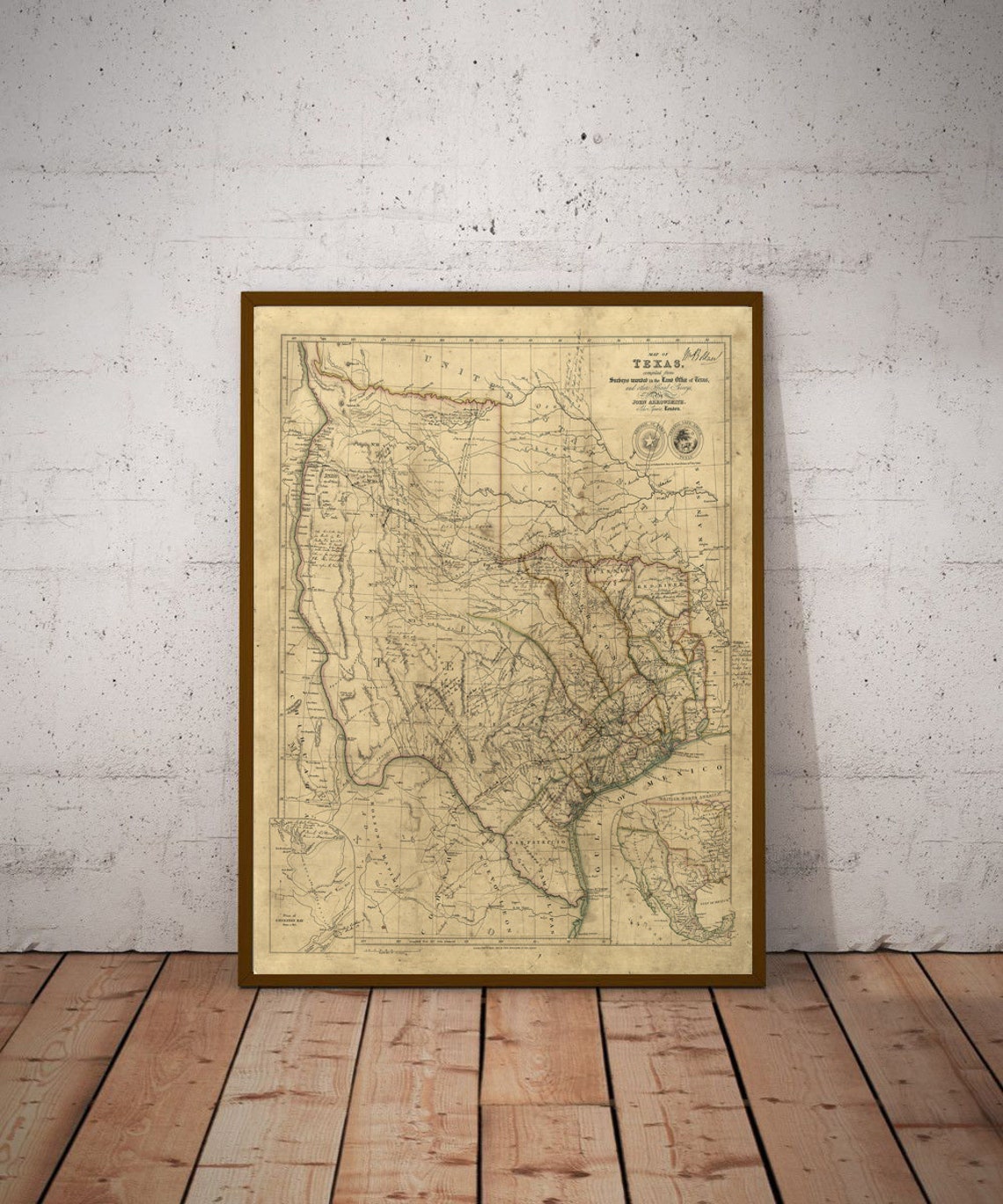 Vintage Texas Map 1841 Old Texas Historical Map Antique - Etsy