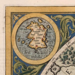 Mercator's 1595 Map of the Arctic Fine Art Print for Home or Office ...