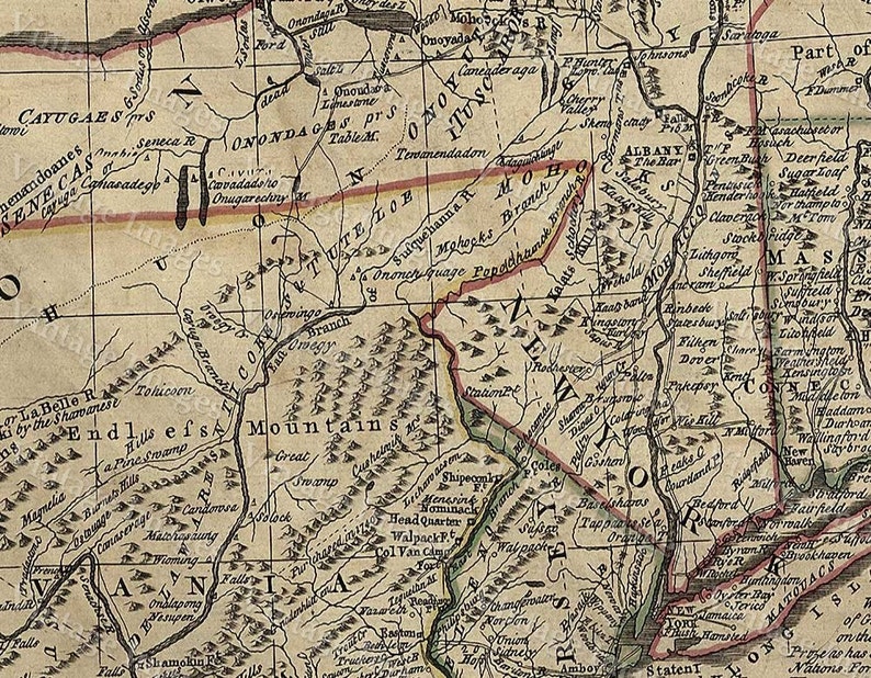 New England Map 1771 Antique Wall Map Of New England The | Etsy