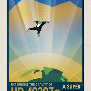 Nasa Exoplanet Travel Poster Super Earth HD 40307g NASA/JPL Space ...