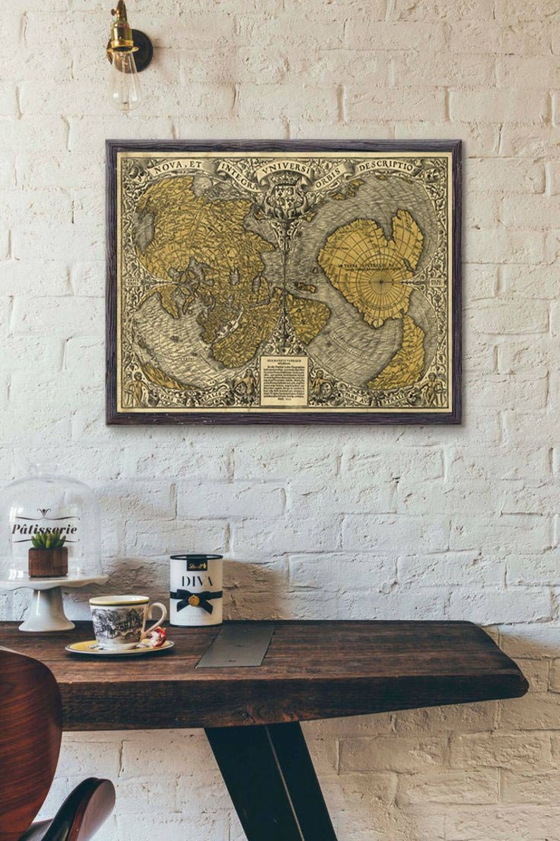 The Oronteus Finaeus Map of the World 1531 World Map Fine Art Print ...