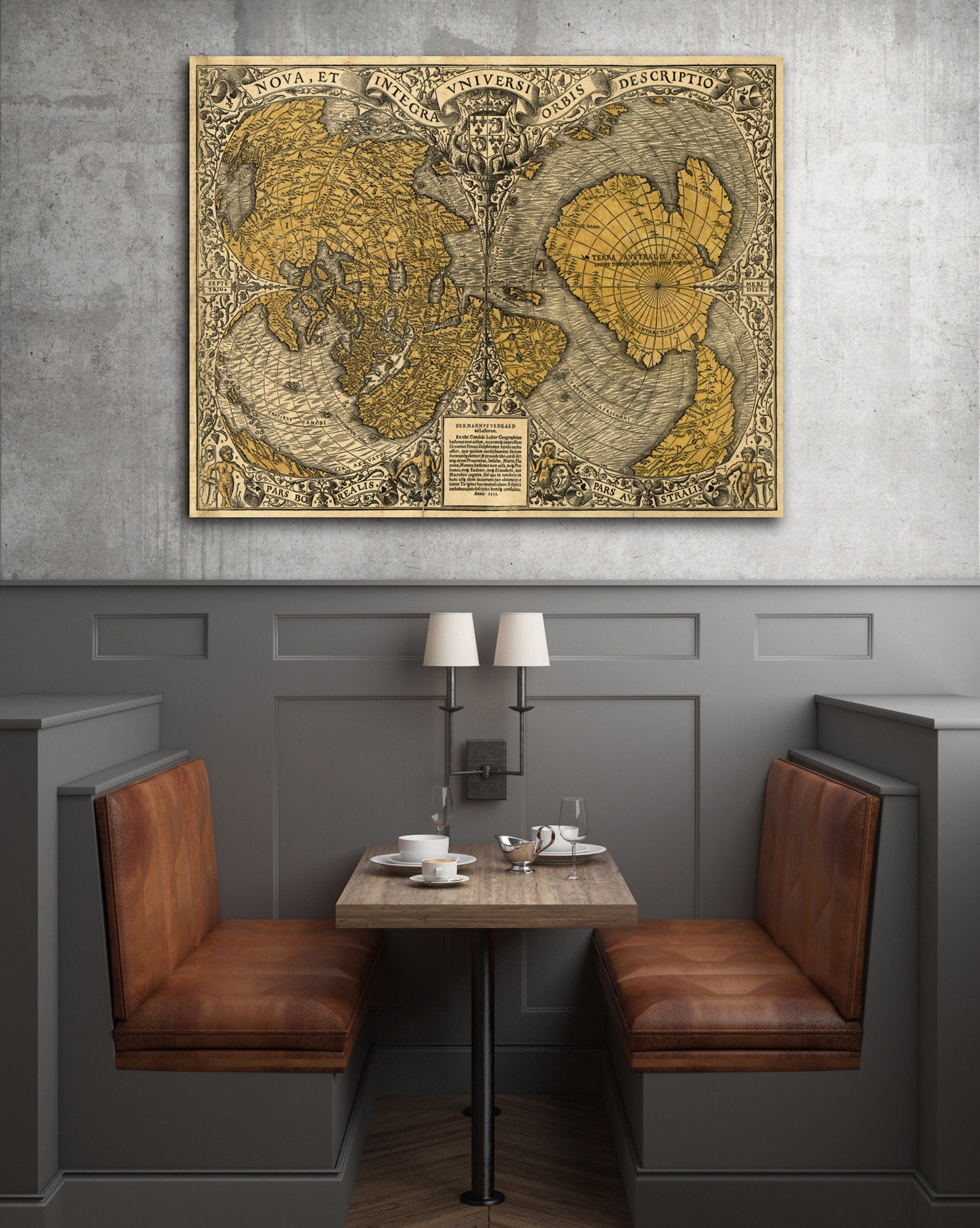 The Oronteus Finaeus Map of the World 1531 World Map Fine Art Print ...