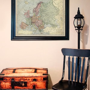 Old Map of Europe up to 43"x 55" Antique Decor Style Decorative Map ...