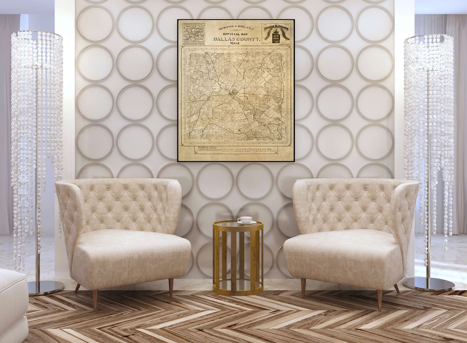 Dallas County Map Poster Print Texas Wall Art Texas Gift - Etsy