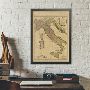 Old Map of Italy Italian Map Vintage Map of Italy Antique Home - Etsy