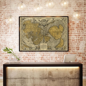 The Oronteus Finaeus Map of the World 1531 World Map Fine Art Print ...