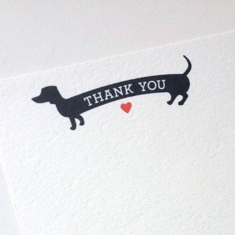 Dog Thank You Note - Etsy