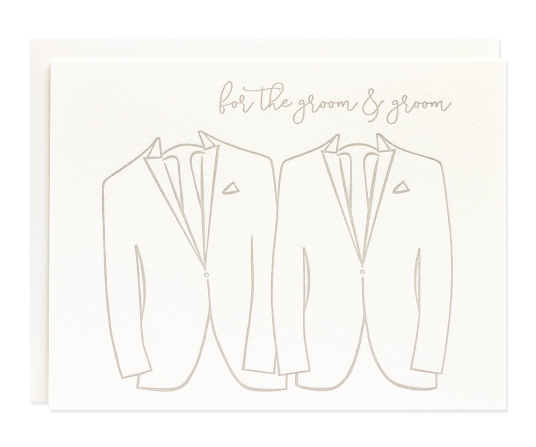 Gay Wedding Card Lgbtq Wedding Same Sex Wedding Groom And Groom