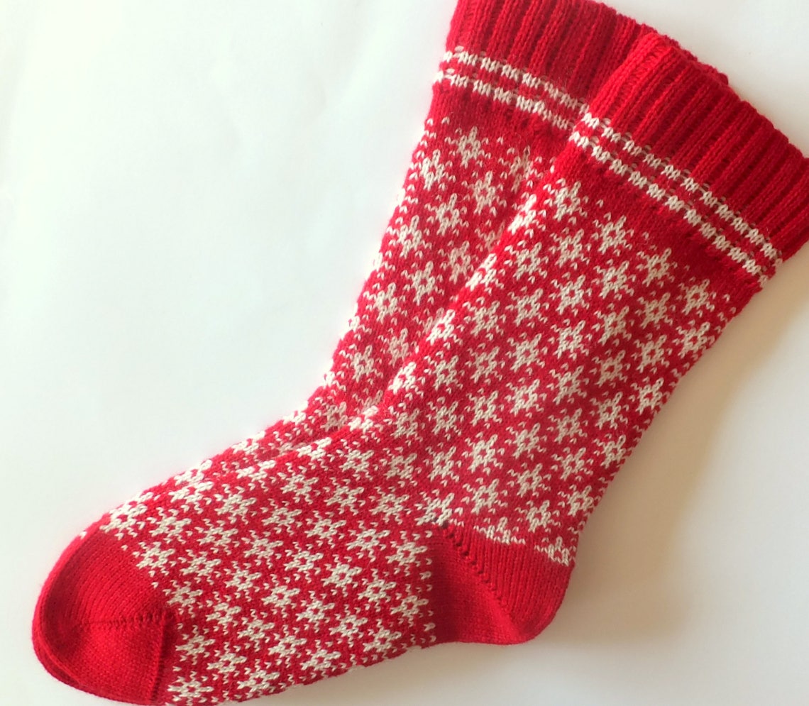 Christmas Wool Socks Knit Red Wool Socks Socks With Patterns | Etsy