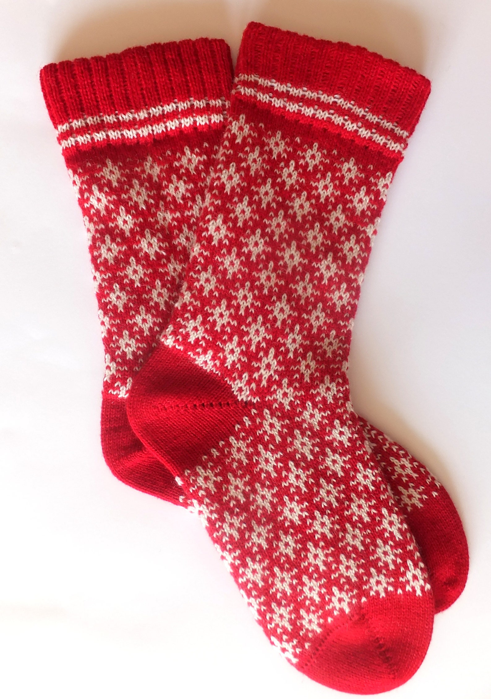 Christmas Wool Socks Knit Red Wool Socks Socks With Patterns - Etsy