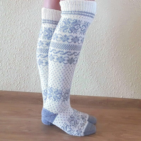 Knit Long Socks - Etsy