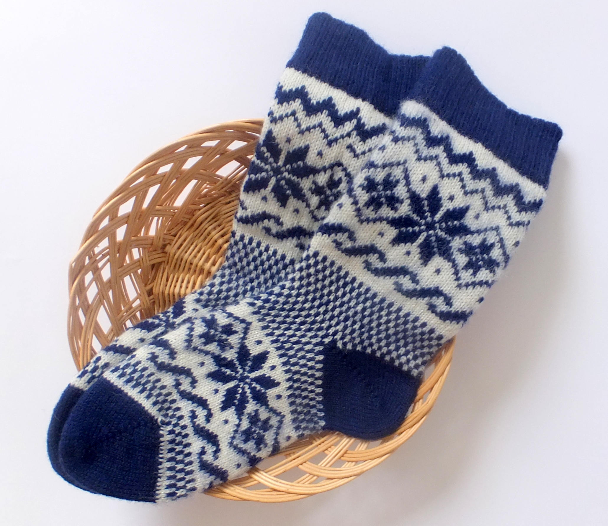 Knit Wool Socks Navy blue hand made socks Women and Men socks | Etsy