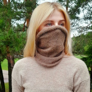 Alpaca Silk Knit Neck Warmer: Soft Winter Neck Gaiter - Etsy