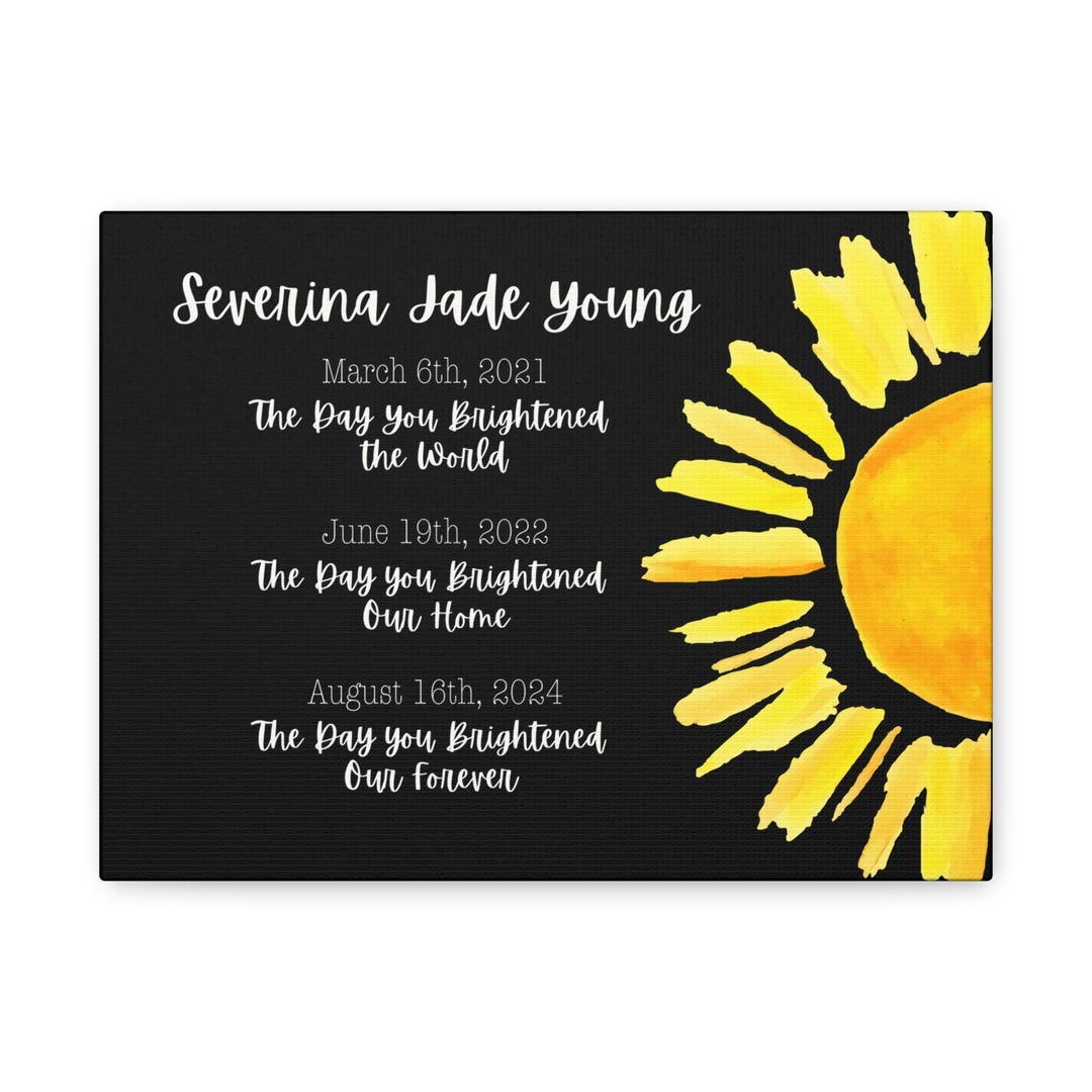 Canvas Wall Art, Child Adoption Sign, Home Decor, Family Love Print ...