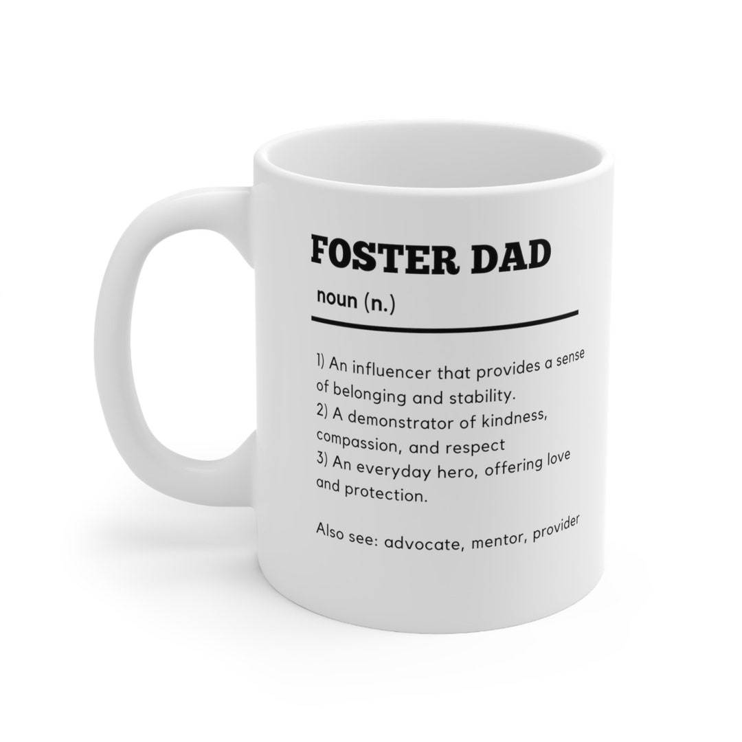 FOSTER DAD DEFINITION Mug, Sentimental Foster Dad Gift, Double Sided ...