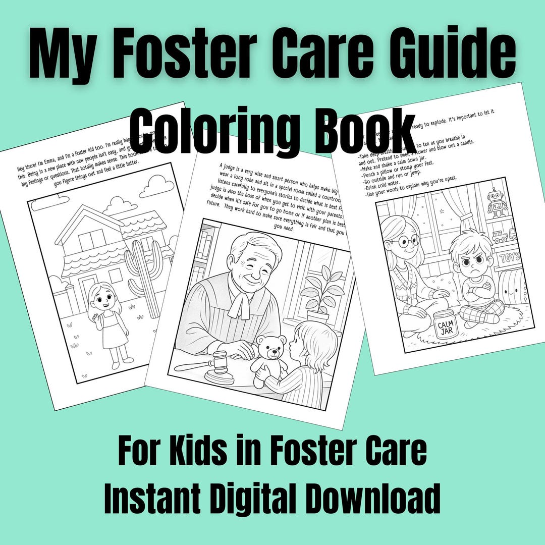 My Foster Care Guide: Coloring Book Edition - Etsy