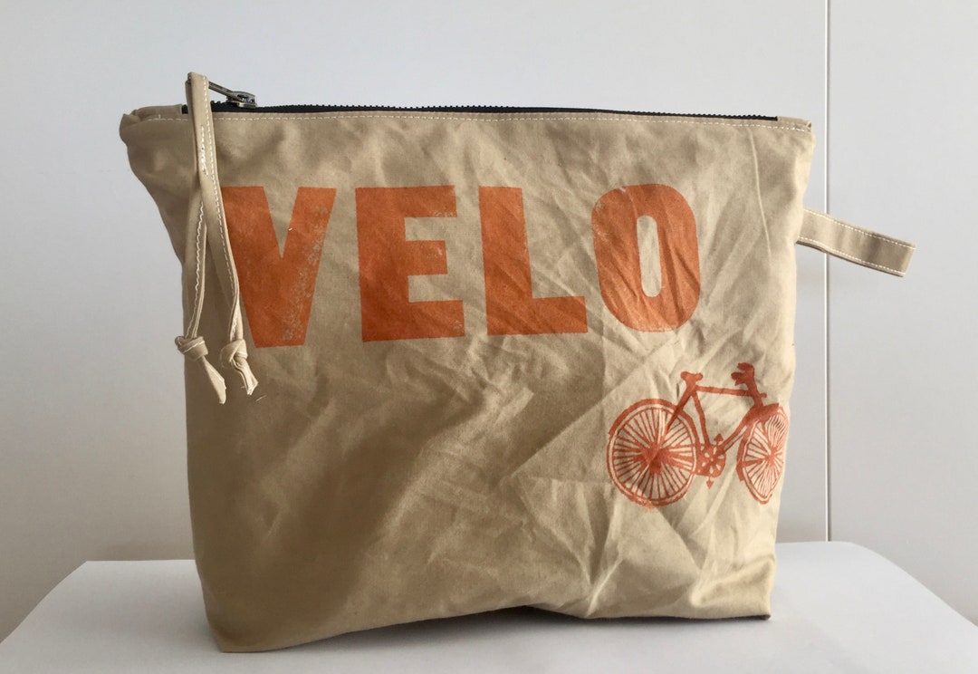 Bike Bag "tada" Waxed Cotton Fabric, Oilskin, Reusable Lunch Bag for ...