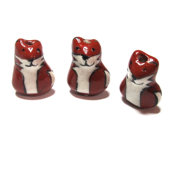 Miniature Ceramic Fox - Etsy