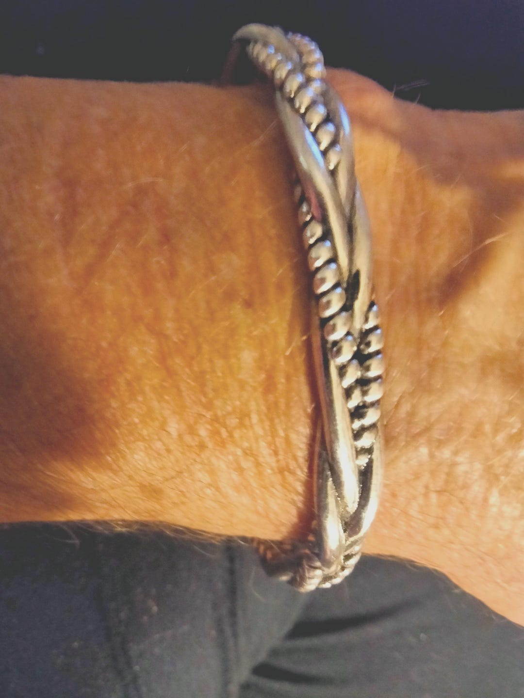 Sterling Silver Braided Bracelet - Etsy