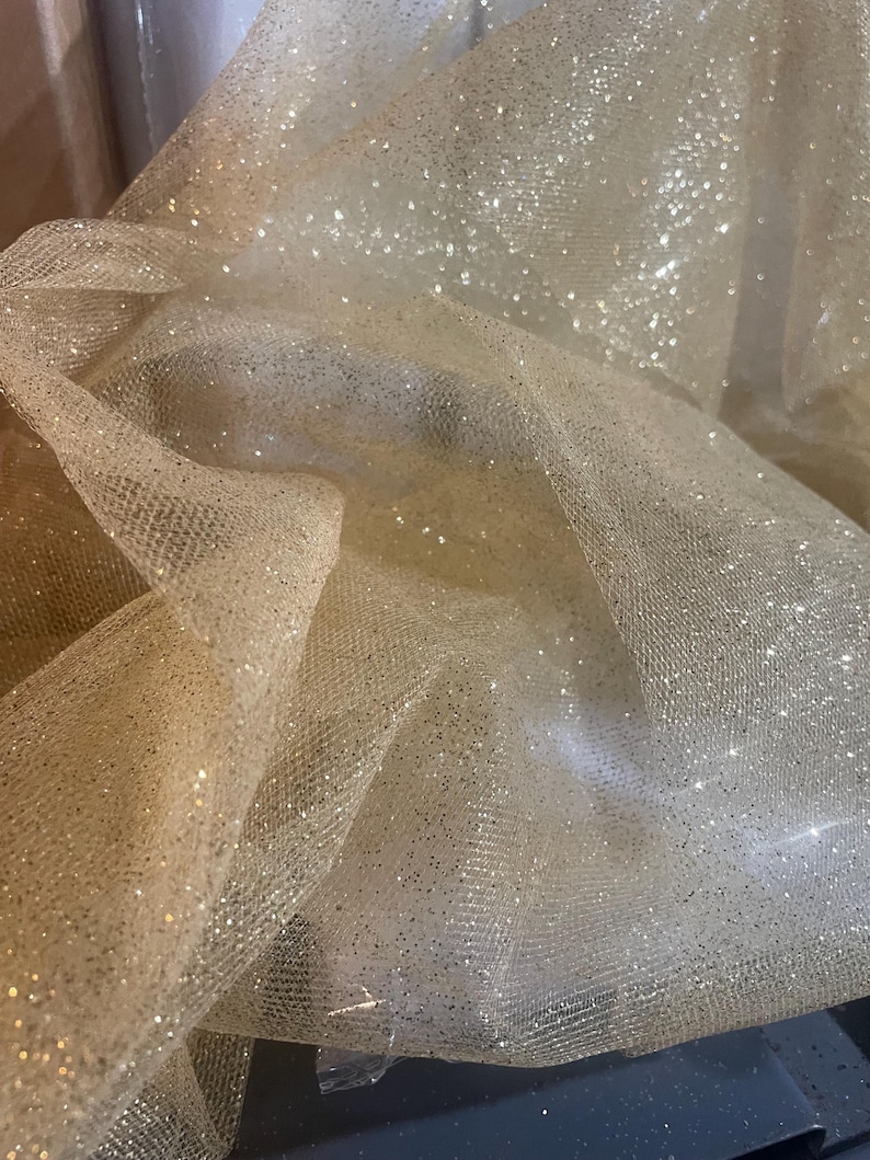 Sheer Glitter Metallic Gold Tulle for Party Decorating by the Yard - Etsy