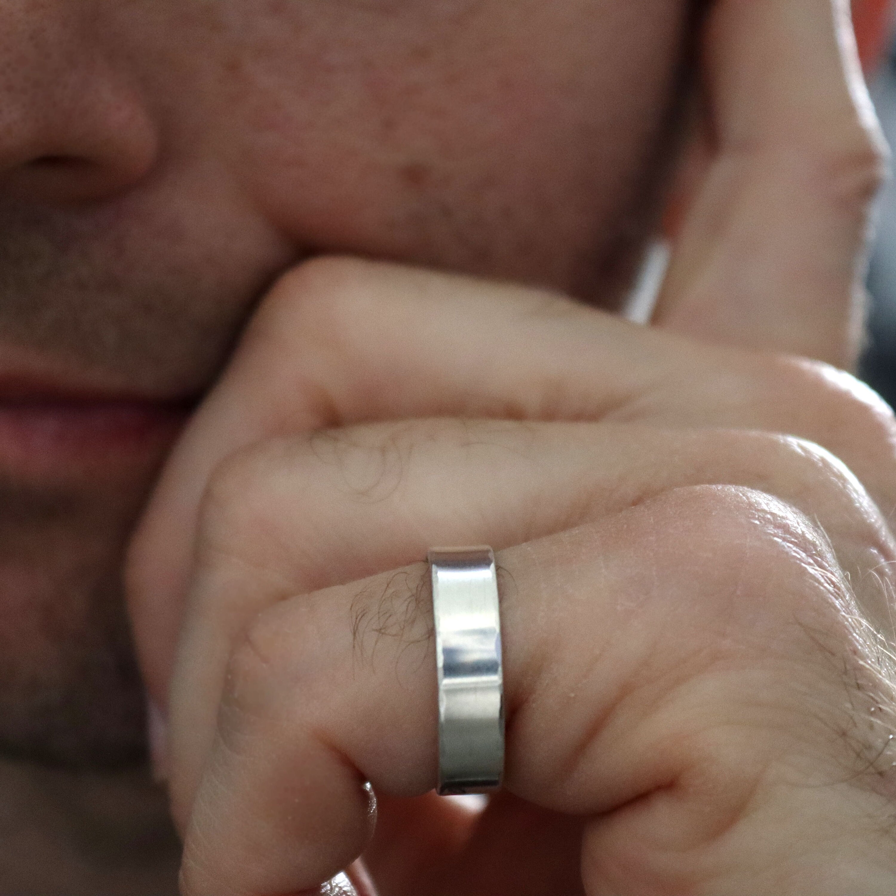 Mens Pinky Ring Engraved 925 Sterling Silver Ring, Pink Signet Ring for ...
