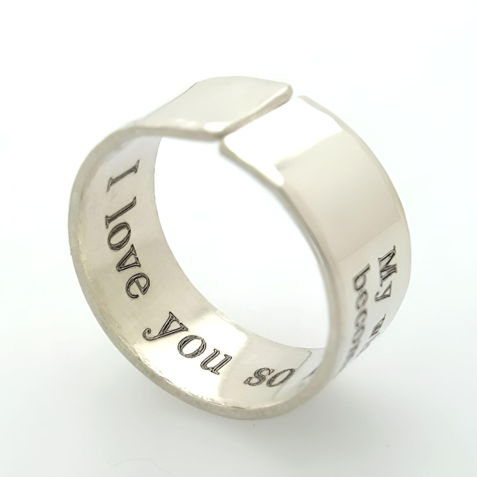 Secret Message Ring Boyfriend Gift Custom Writing Ring Personalized ...