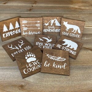 B1G1 Free Mini Signs Adventure Sign Shelf Sitter Adventure Baby Shower ...