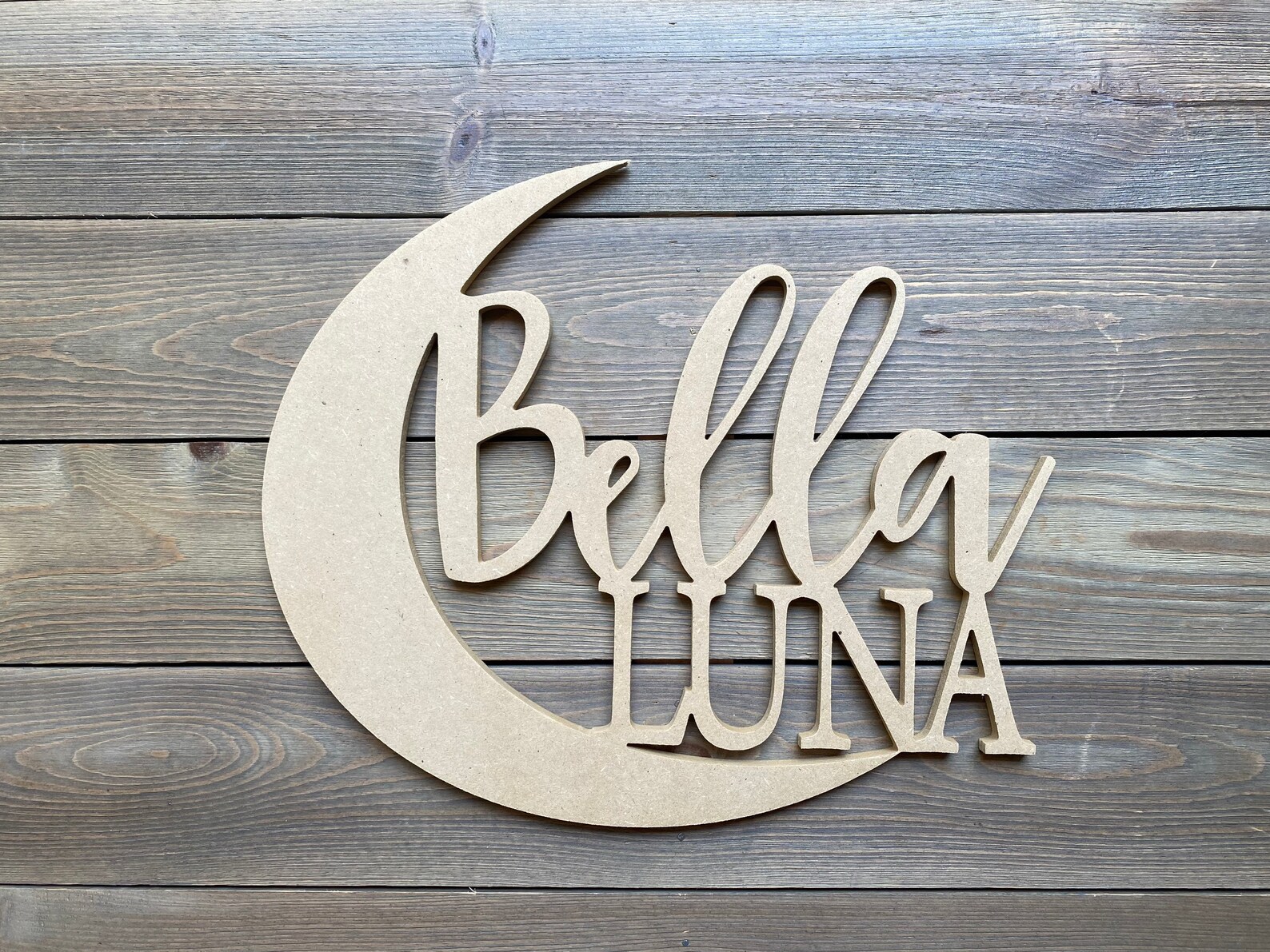 Moon Wall Decor Moon Name Wall Decor Personalized Sign Nursery | Etsy