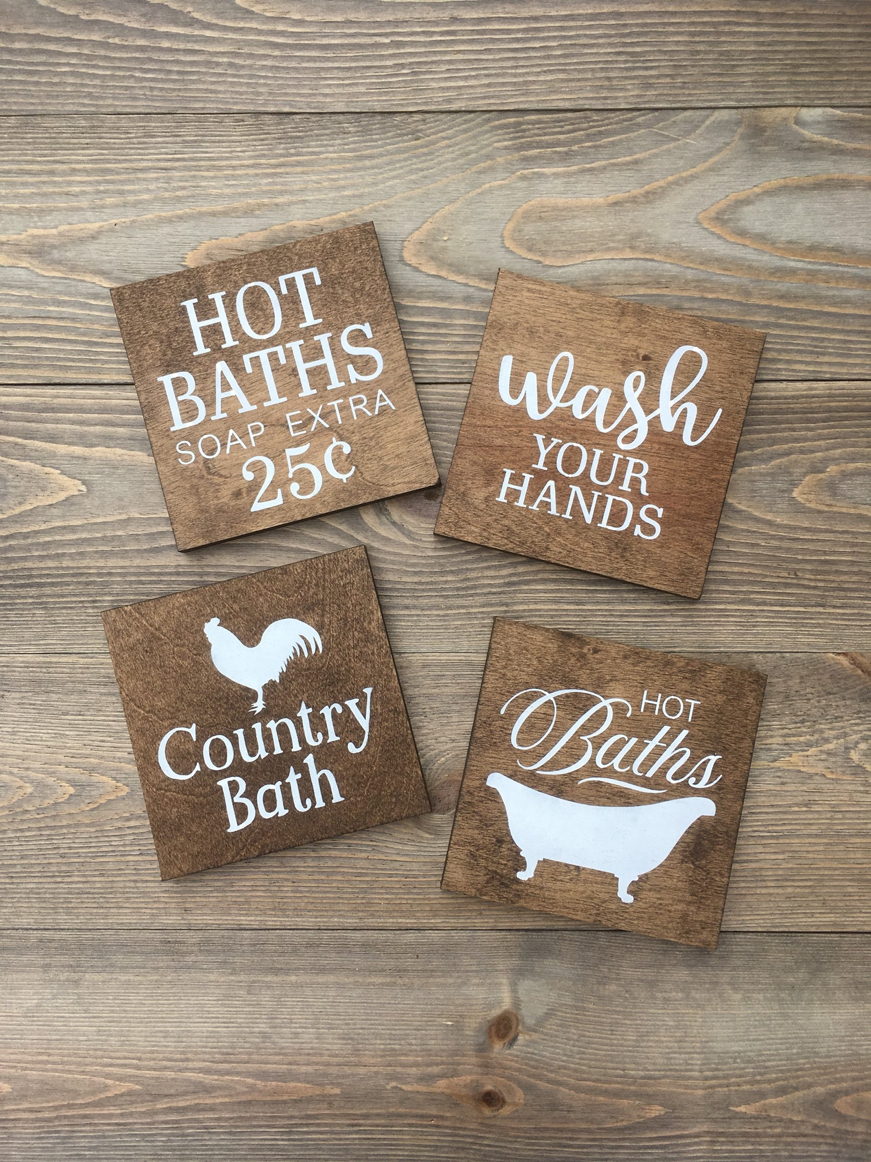 B1G1 Free Mini Signs Shelf Sitter Decoration Bathroom Decor | Etsy