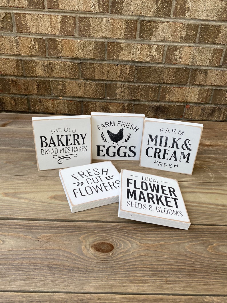 B1G1 Free Mini Farmhouse Decor Fresh Cut Flowers Small Signs | Etsy