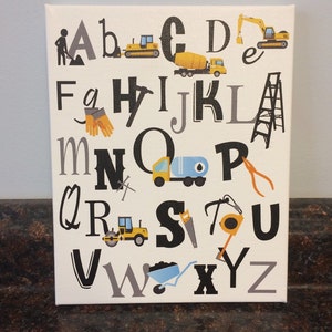 Abc Construction Construction Room Wall Decor Construction Nursery ...