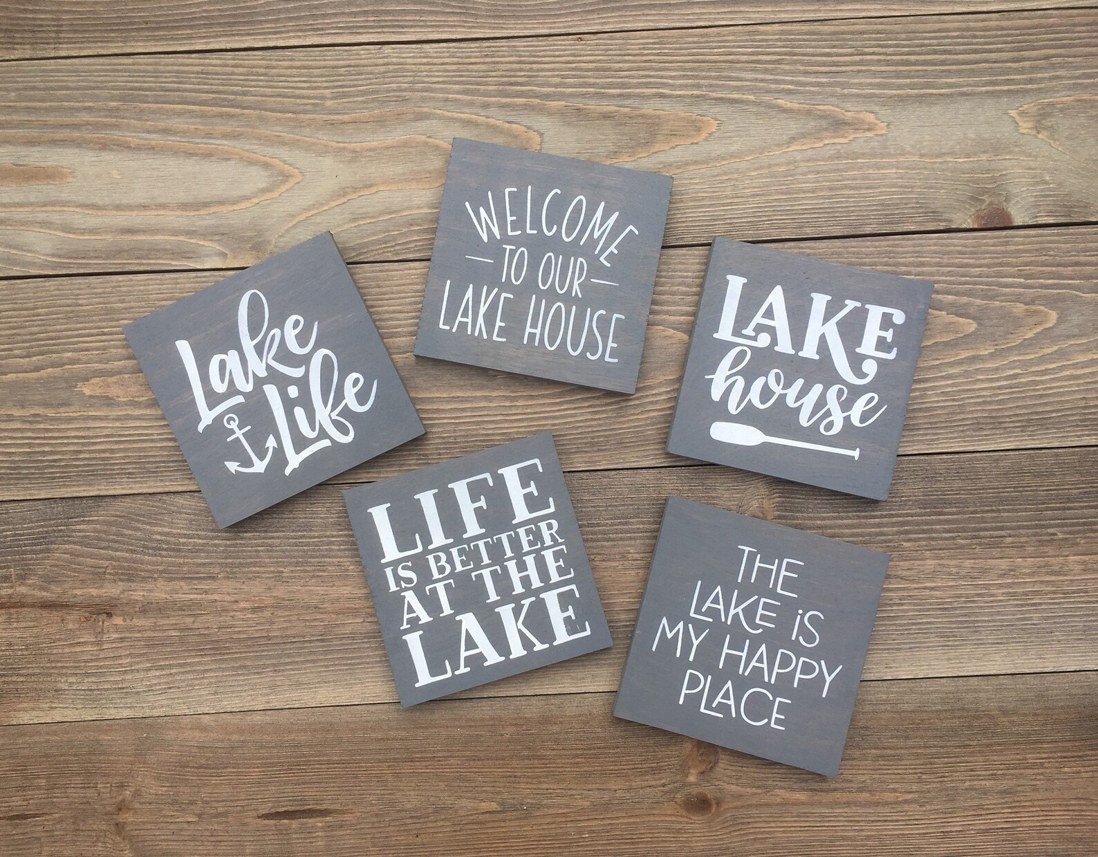 B1G1 Free Mini Signs Lake Sign Small Sign Shelf Sitter | Etsy