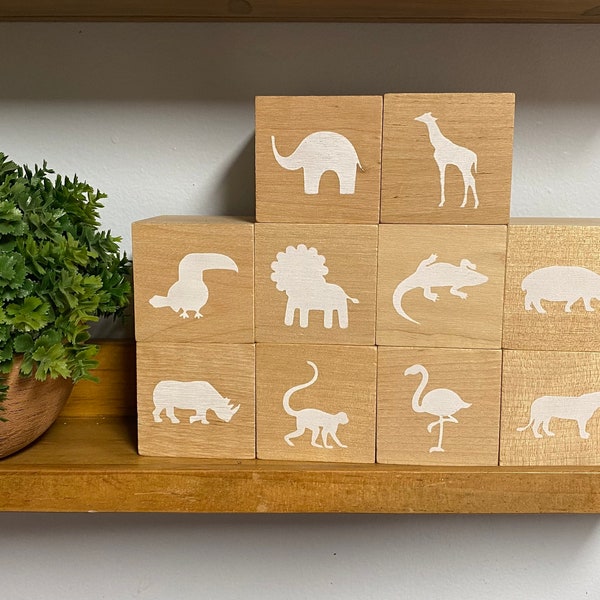 Baby Shower Safari Blocks - Etsy