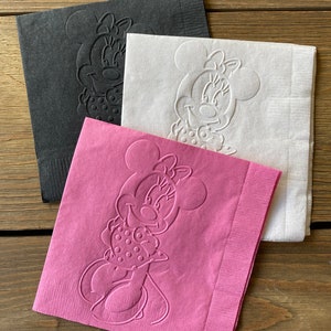 Embossed Minnie Mouse Napkins, Birthday Party Decor (set of 20) - Etsy