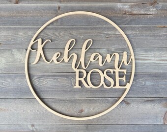 Circle Name Sign | Etsy