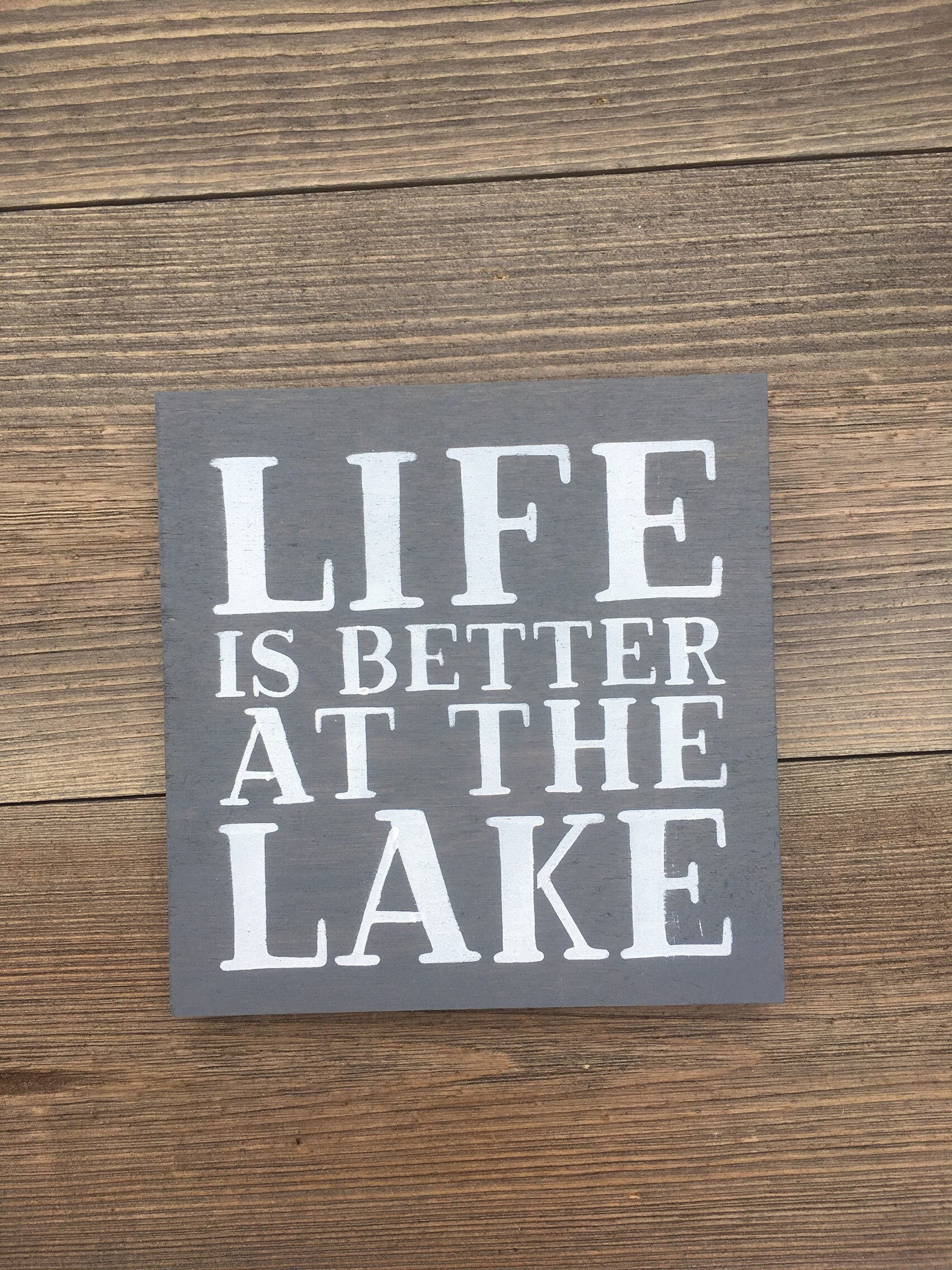 B1G1 Free Mini Signs Lake Sign Small Sign Shelf Sitter | Etsy