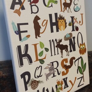 Woodland Nursery Abc Woodland Print Woodland Room Wall Decor Woodland ...