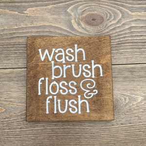 B1G1 Free Mini Signs Shelf Sitter Decoration Bathroom Decor Wood Sign ...