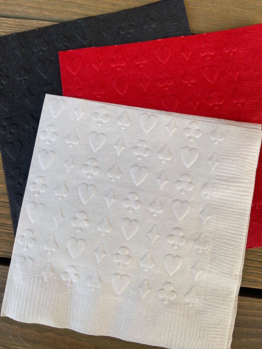 Embossed Playing Card Napkins - Game Night Party Decor - Etsy