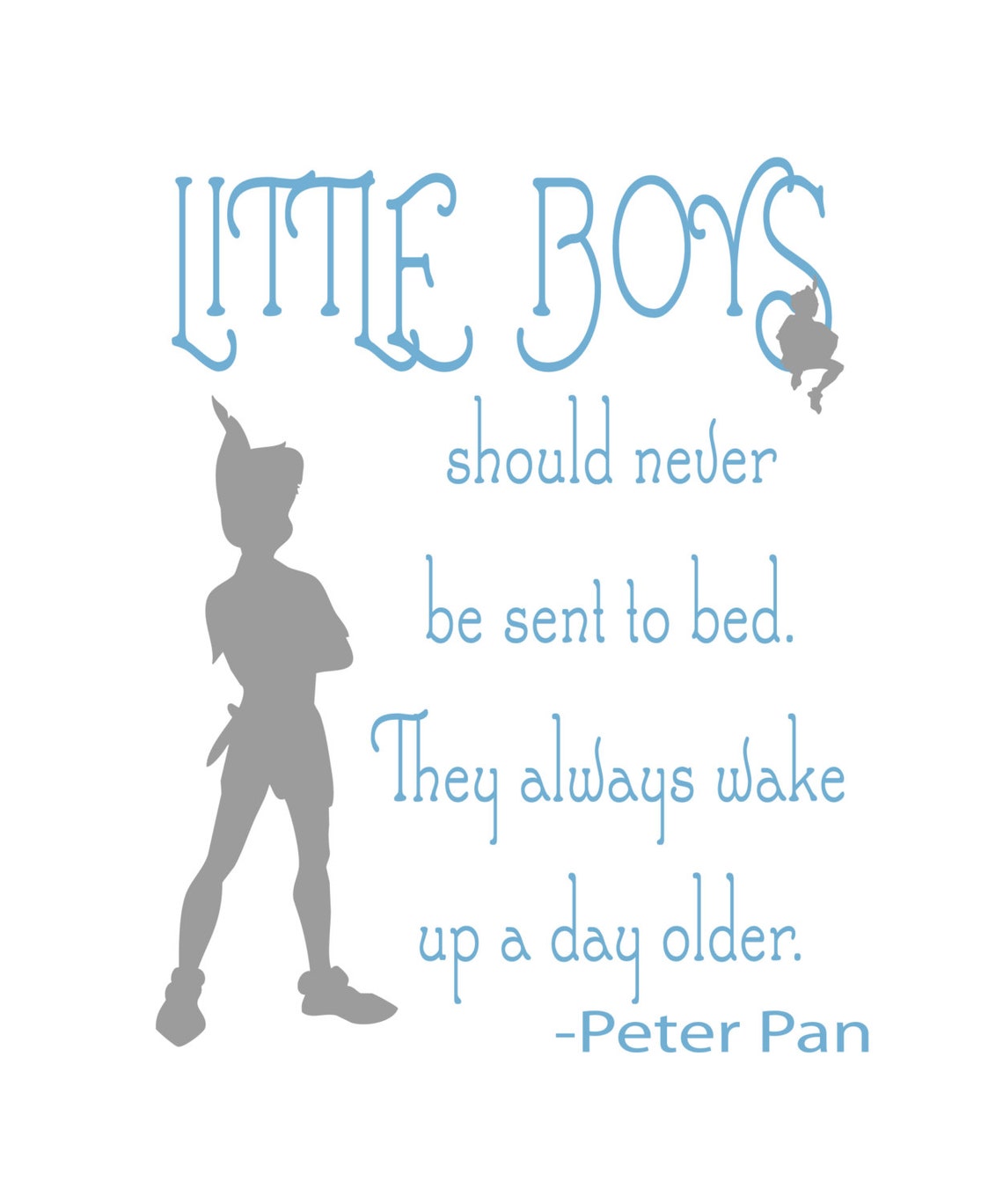 Peter Pan Nursery Little Boys Should Never Be Sent to Bed - Etsy