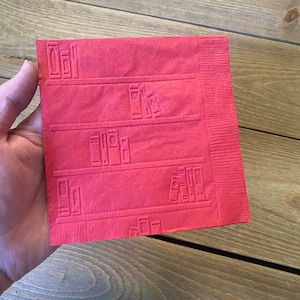 Embossed Book Napkins, Book Club Party Decor, Set of 20 - Etsy