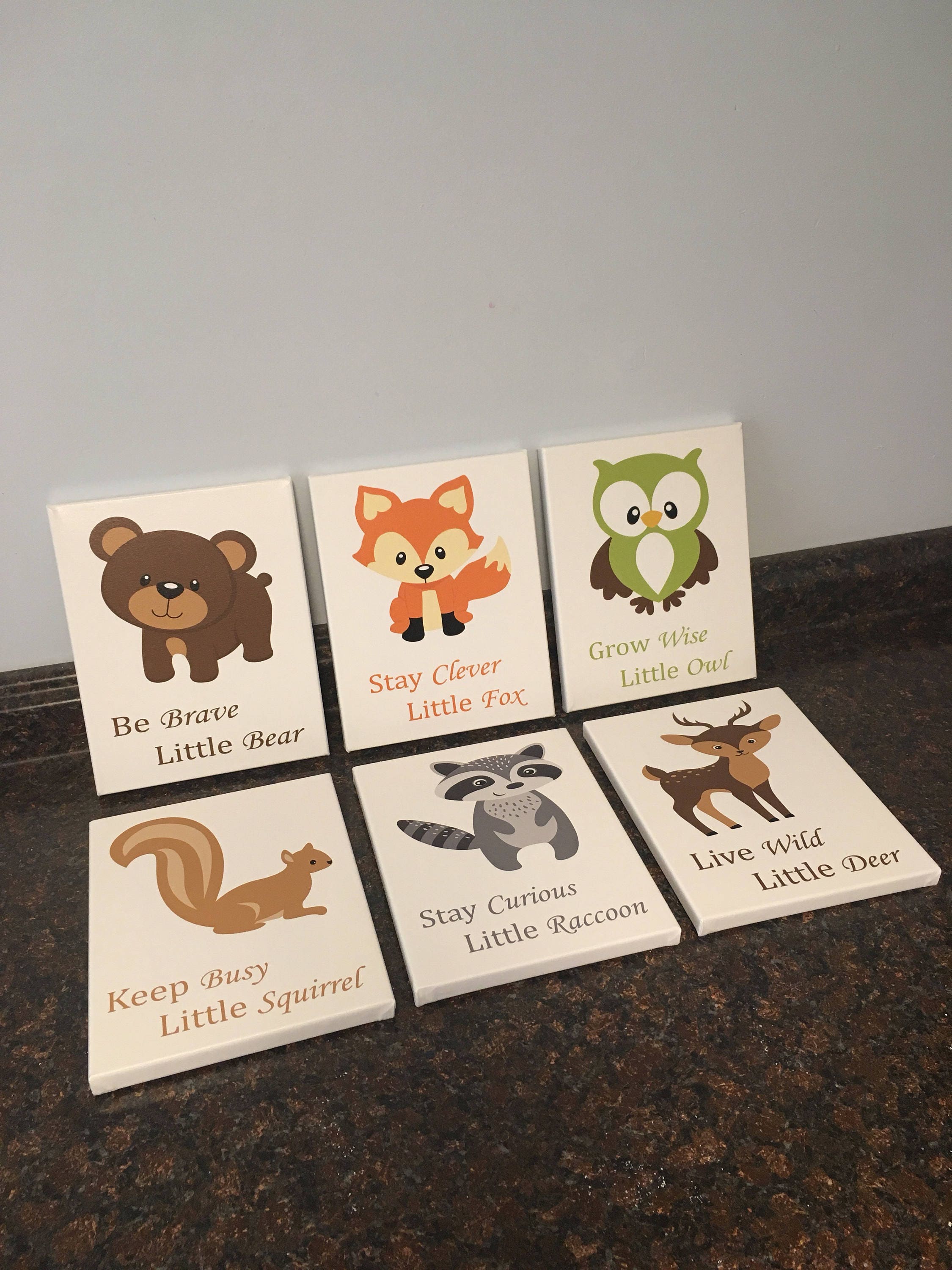Woodland animals nursery wall decor fox nursery owl nursery | Etsy