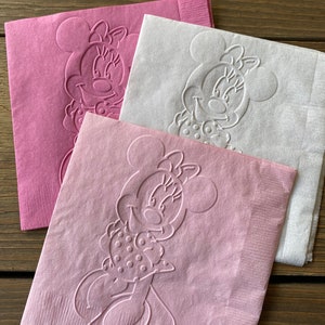 Embossed Minnie Mouse Napkins, Birthday Party Decor (set of 20) - Etsy
