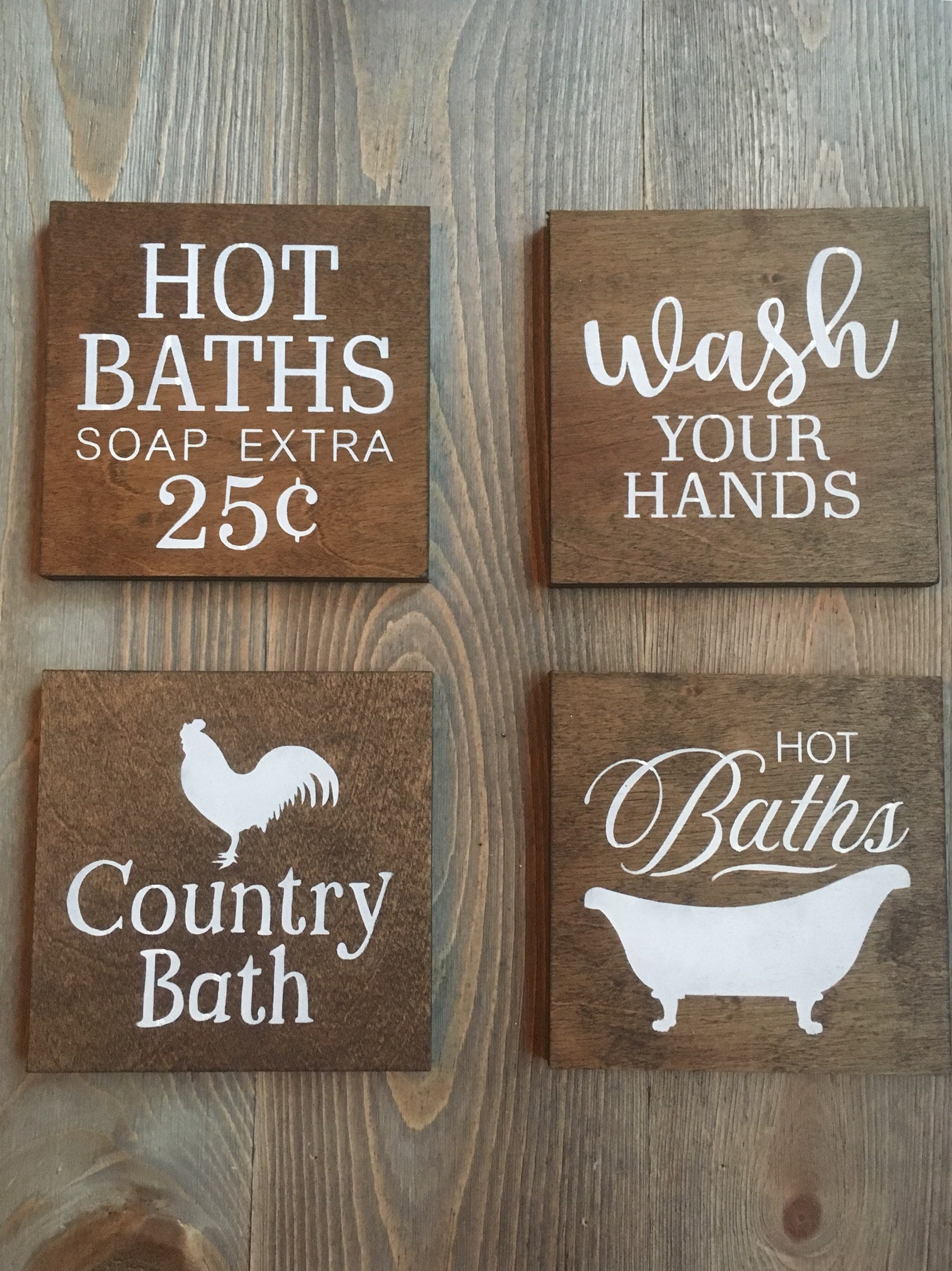 B1G1 Free Mini Signs Shelf Sitter Decoration Bathroom Decor | Etsy